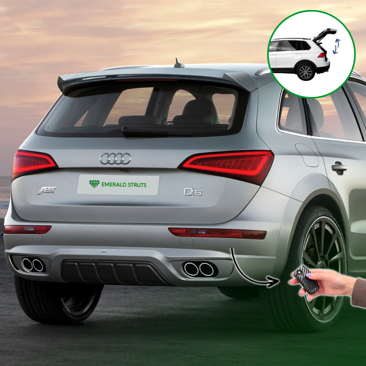 Audi Q5 Electric Power Tailgate | Upgrade Your Audi — Emerald Struts