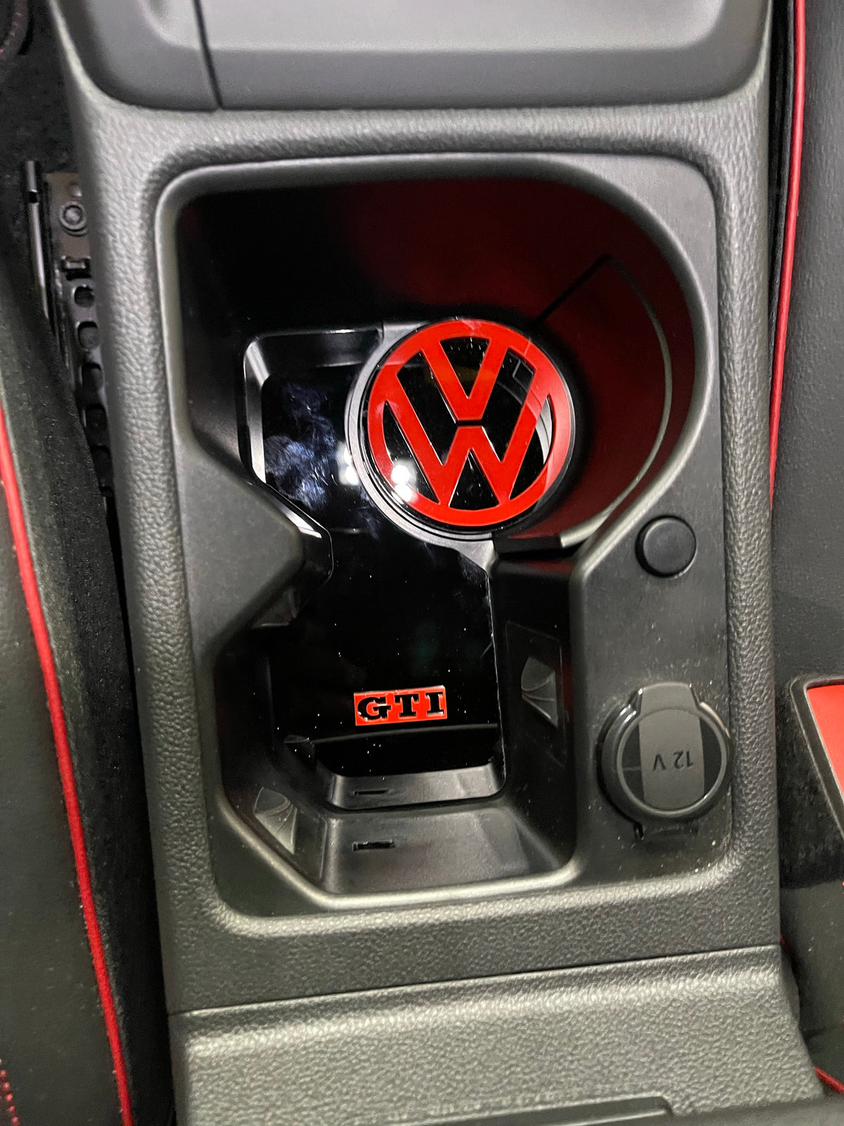 VW Golf MK8 - Cup Holder Inserts With Logo — Emerald Struts