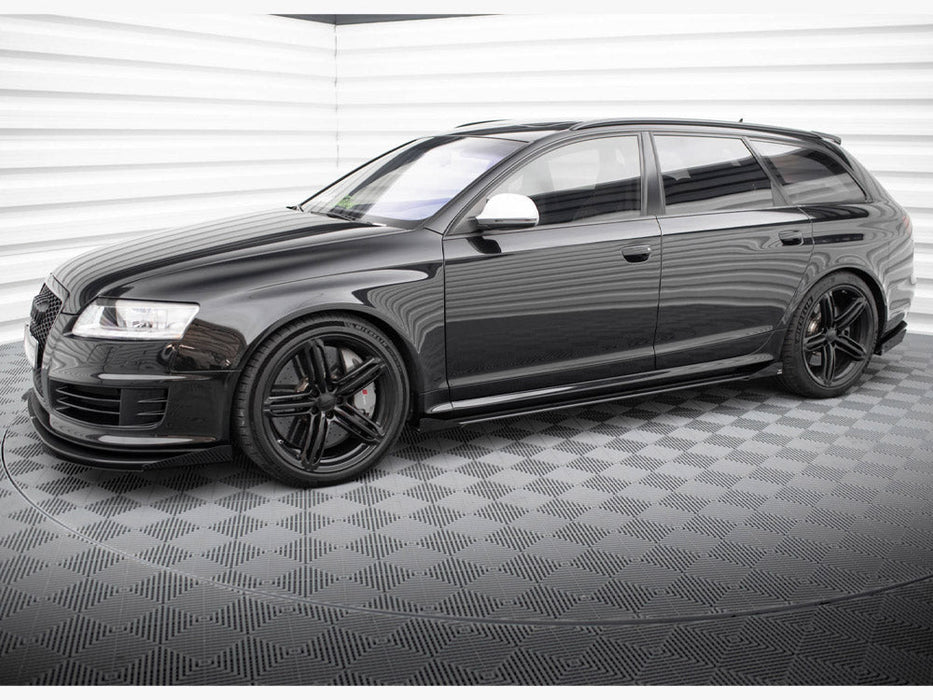 STREET PRO SIDE SKIRTS DIFFUSERS + FLAPS AUDI RS6 AVANT C6 — Emerald Struts